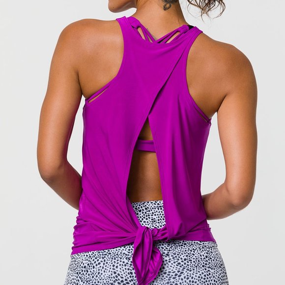 Onzie | Tops | Onzie Nwt Orchid Tie Back Handkerchief Tank Top | Poshmark